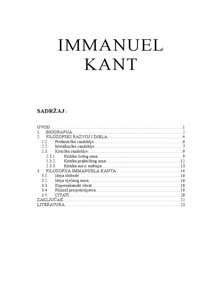 Immanuel Kant | PDF