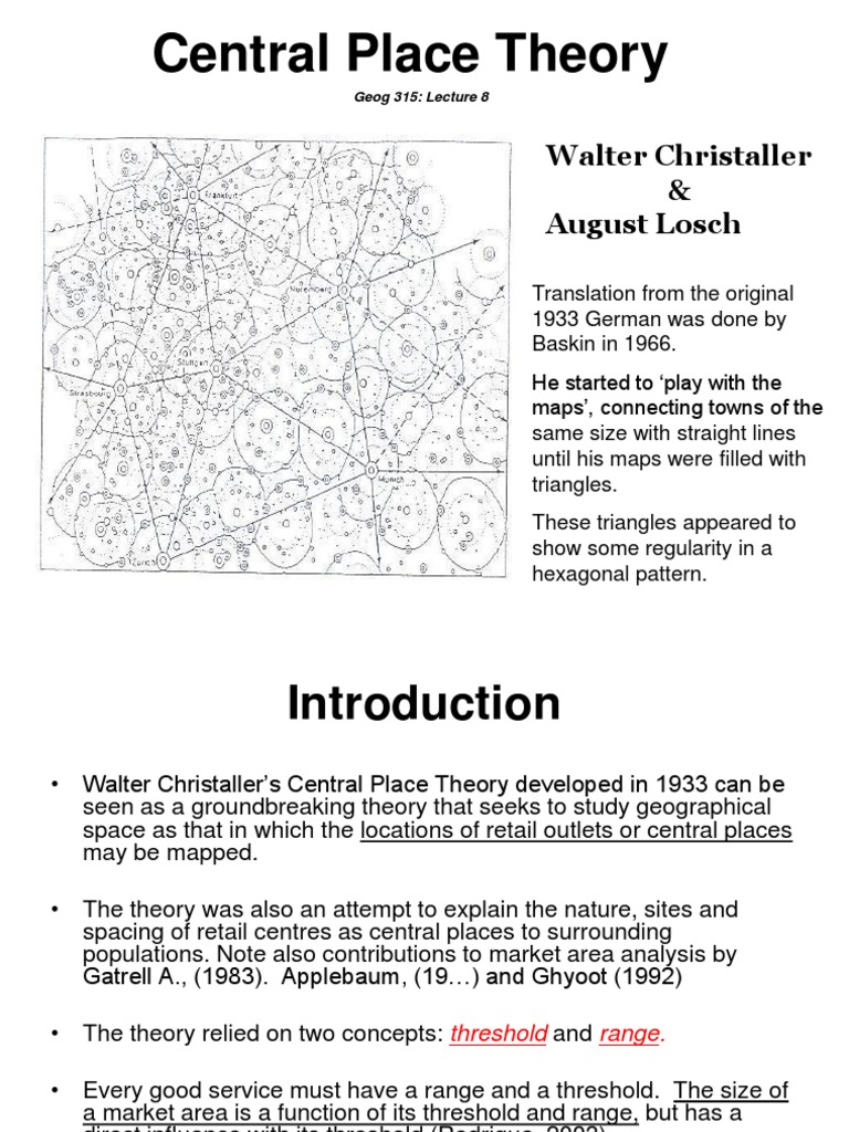 Central Place Theory