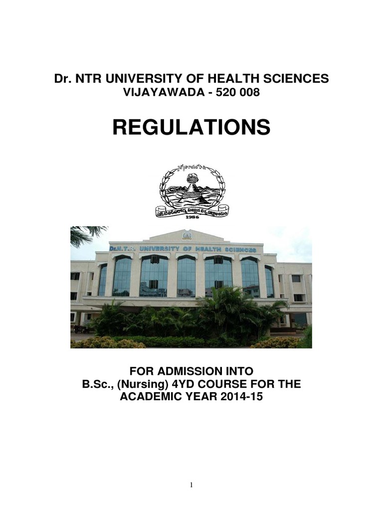 BSC - Nursing 4yrs Prospectus 2014-15 | PDF | University And College ...