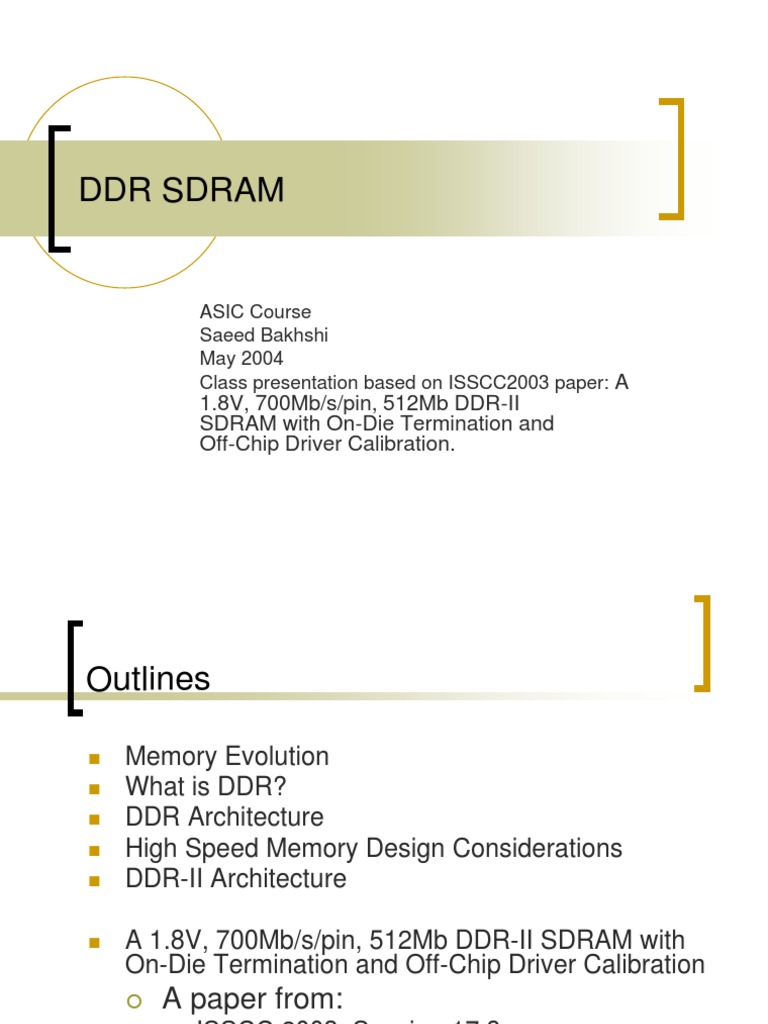 DDR Sdram | PDF | Dynamic Random Access Memory | Computer Data