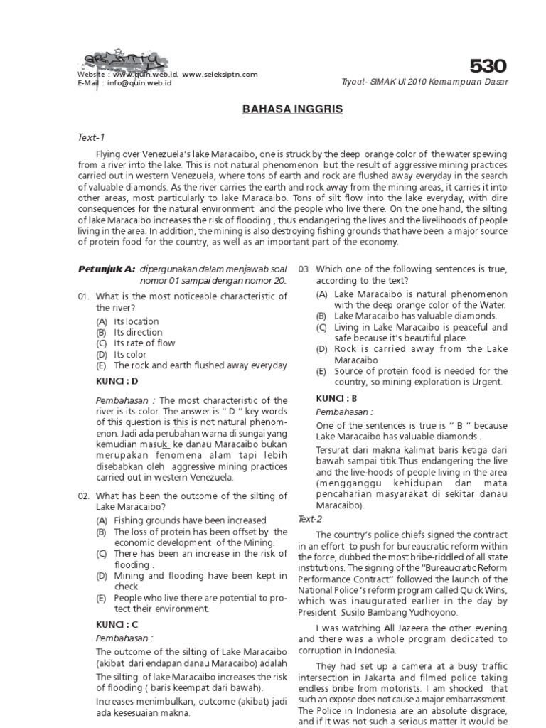 Soal Bahasa Inggris | PDF | Bribery | Verb