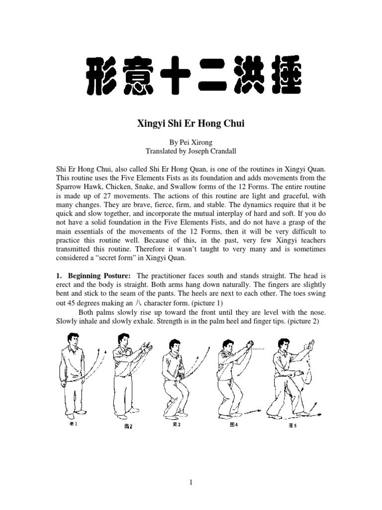 Xingyi Shi Er Hong Chui Overview | PDF | Self-Improvement
