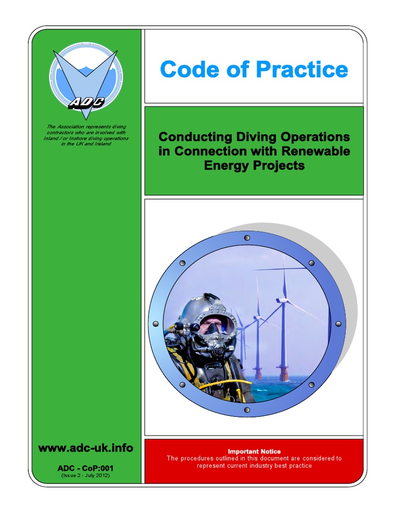 Conducting Diving Operations ACOP | Download Free PDF | Underwater ...