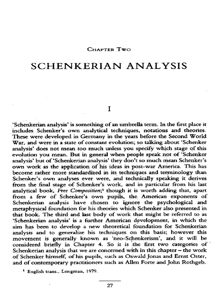 Schenkerian Analysis | PDF