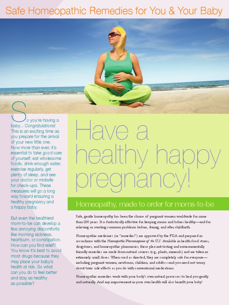 NCH Safe Pregnancy Brochure | PDF | Homeopathy | Childbirth