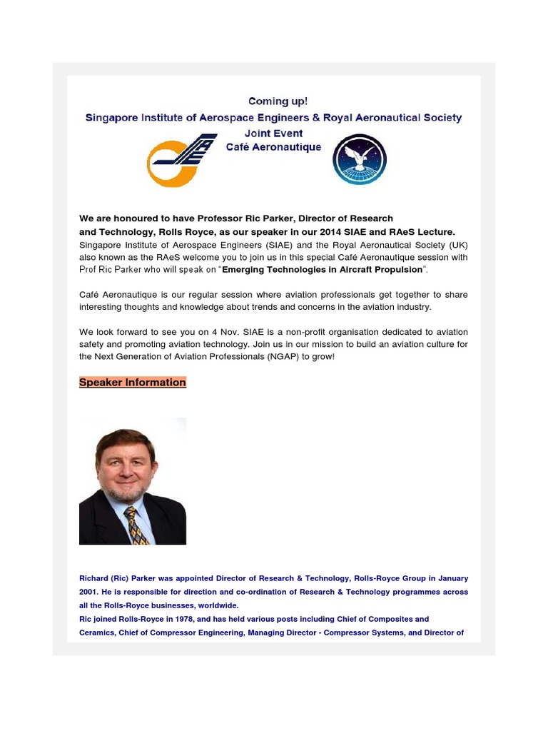 We Are Honoured To Have Professor Ric Parker, Director of Research and ...