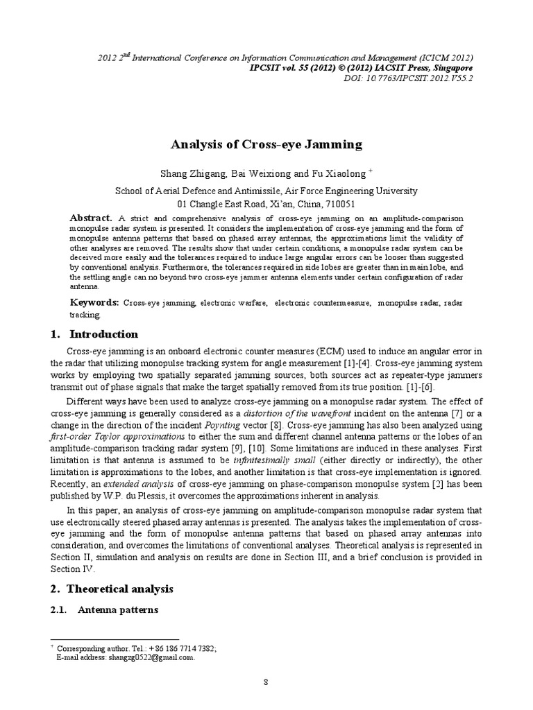 Cross Eye Jamming | PDF | Antenna (Radio) | Array Data Structure
