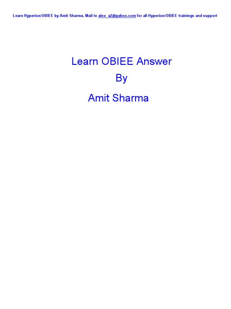Oracle OBIEE Tutorial Answer To BI Publisher | PDF | Microsoft Word | Information Technology