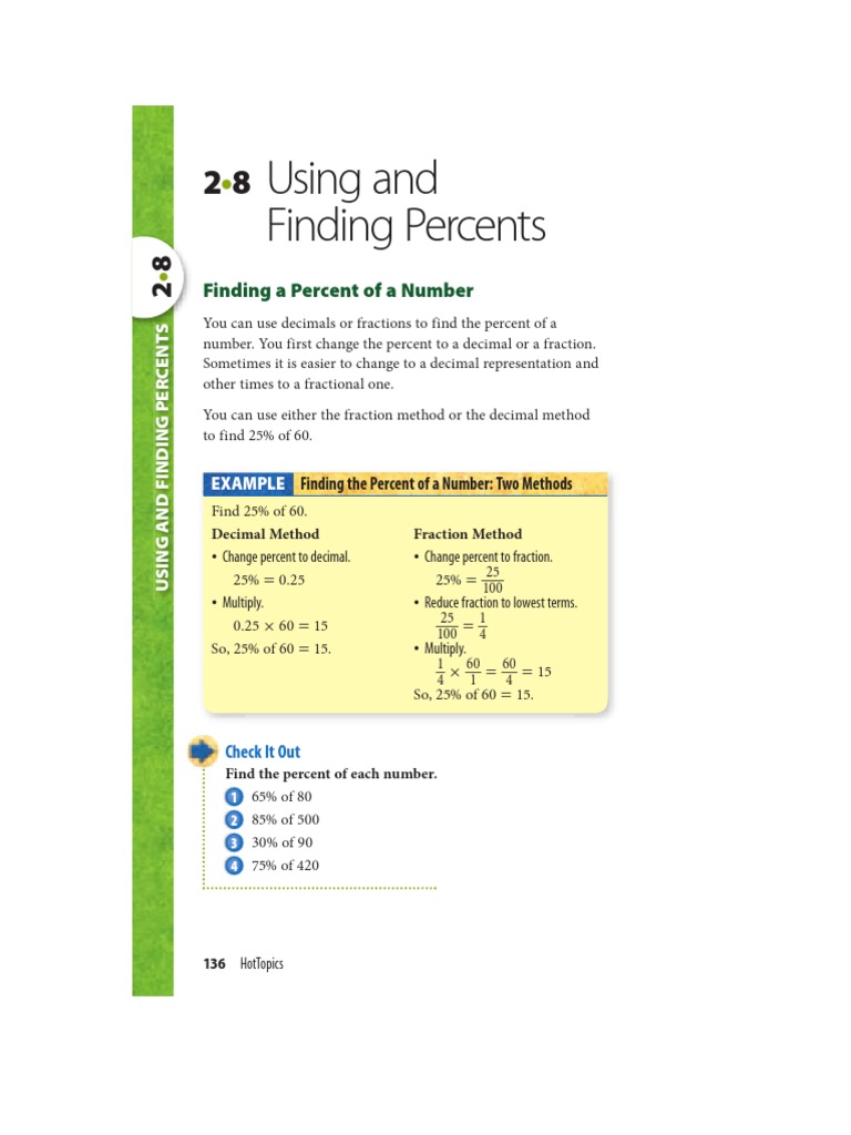 Understanding Percent Calculations | PDF | Percentage | Interest