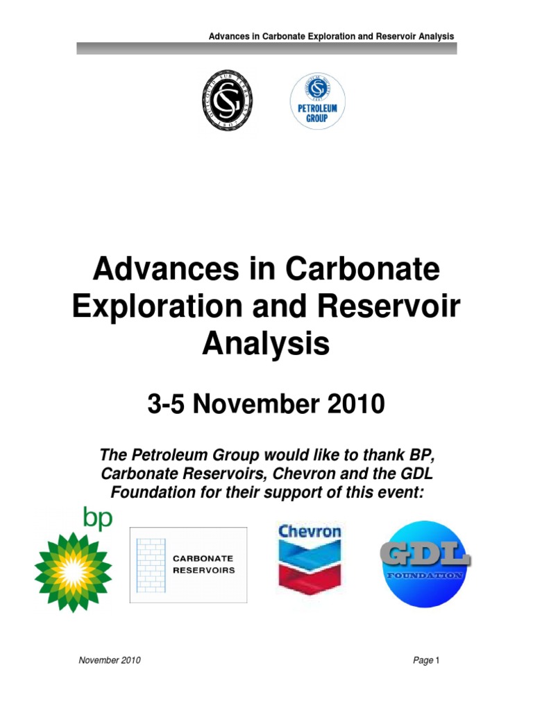 Advanced in Carbonate Exploration and Reservoir Analysis | PDF ...