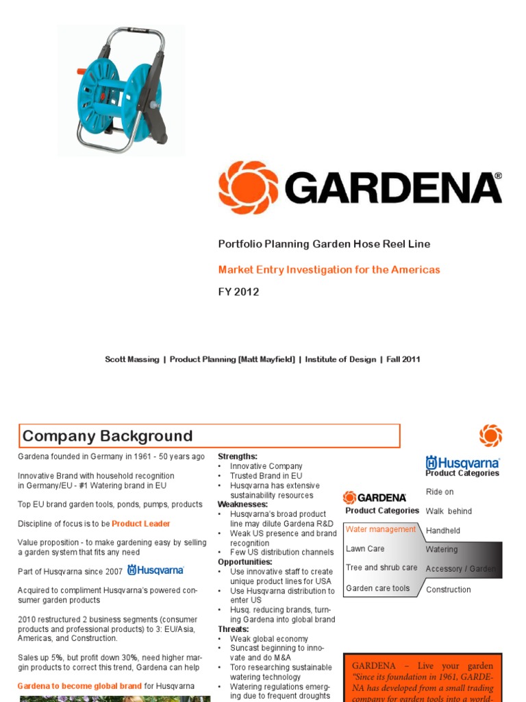 Gardena US Entry Strategy | PDF | Retail | Lawn