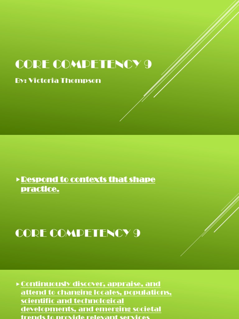 Core Competency 9 | PDF