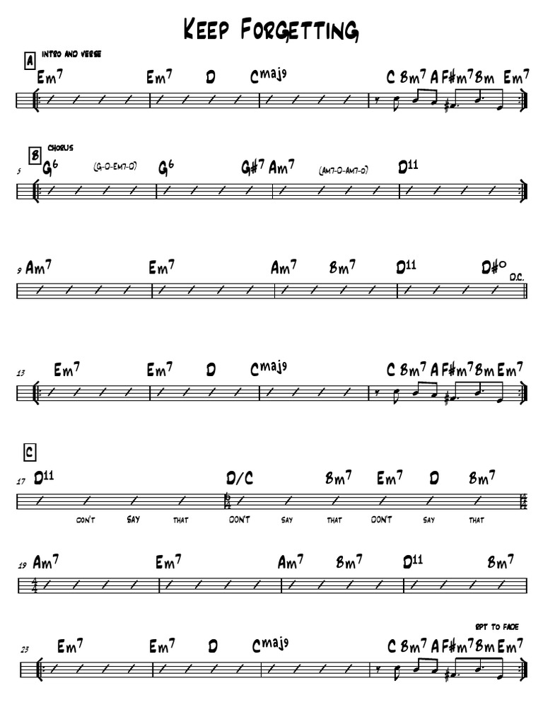 Keep Forgettin - Michael MacDonald | PDF | Teaching Methods & Materials