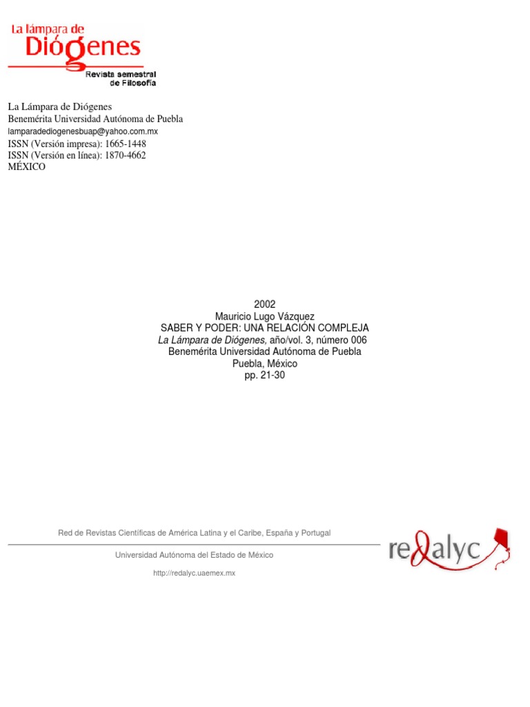 Saber y Poder Una Relación Compleja | PDF | Verdad | Poder (social y ...