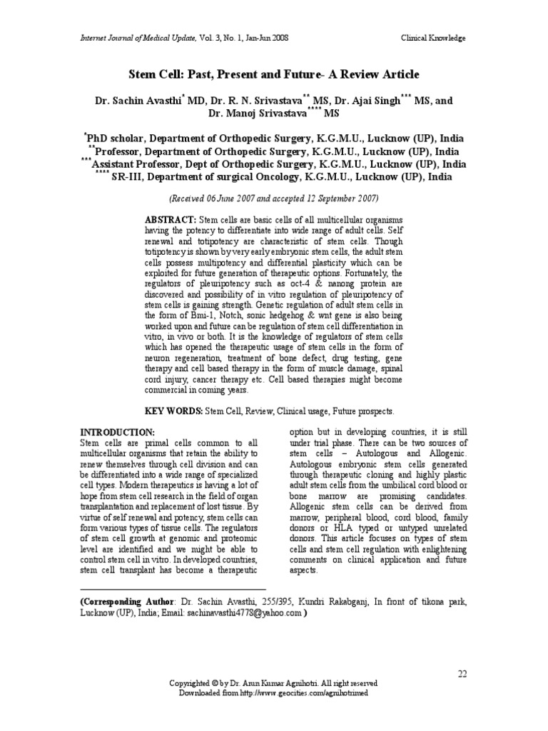 Stem Cell Pdf Stem Cell Cell Potency