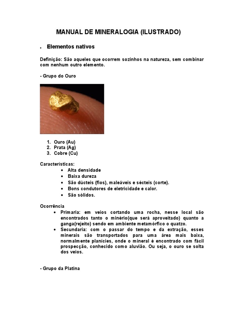 Manual de Mineralogia | PDF | Quartzo | Minerais