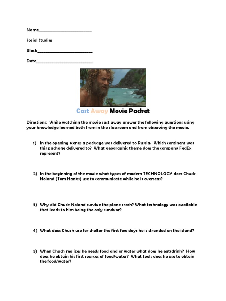 Cast Away Movie Packet Hunter Gatherer | PDF | History | Young Adult