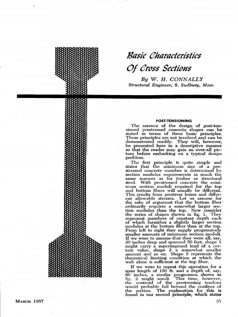Basic Characteristics of Cross Sections | PDF | Prestressed Concrete ...