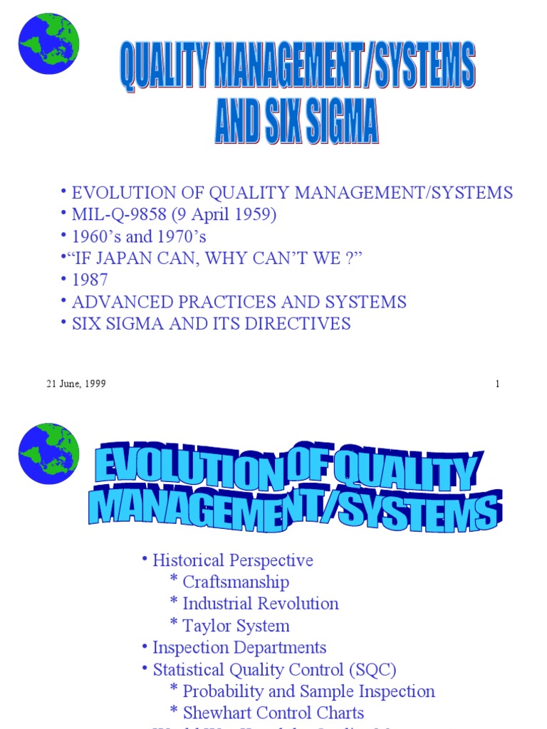 Evolution of Quality Management/Systems - Mil-Q-9858 (9 April 1959) | PDF