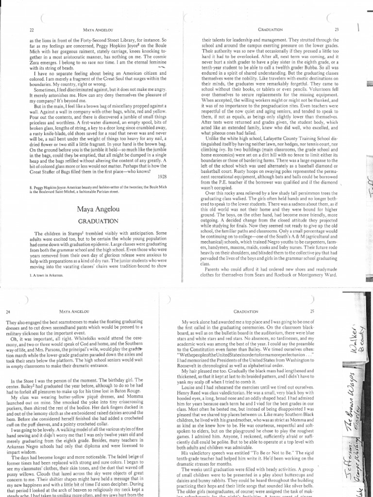 Maya Angelou Graduation PDF | PDF