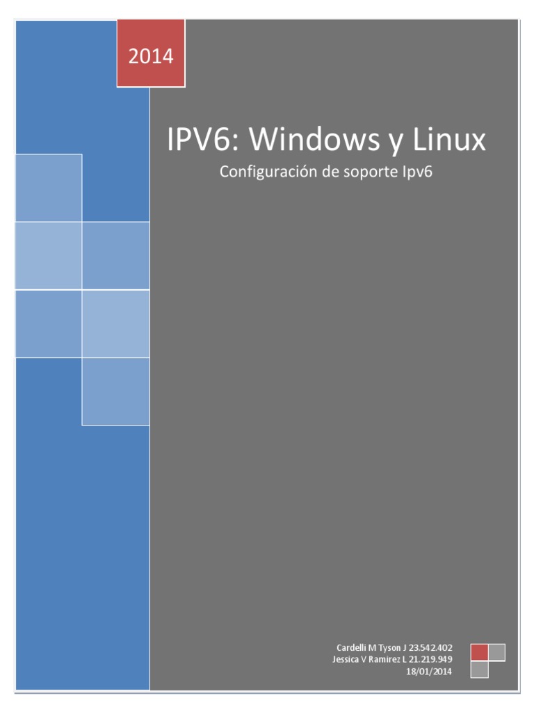 Practica Configuracion IPV6 y Linux | PDF | Yo Pv6 | Dirección IP