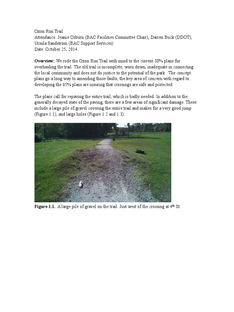 Overview: We Rode The Oxon Run Trail With Mind To The Current 30% Plans ...