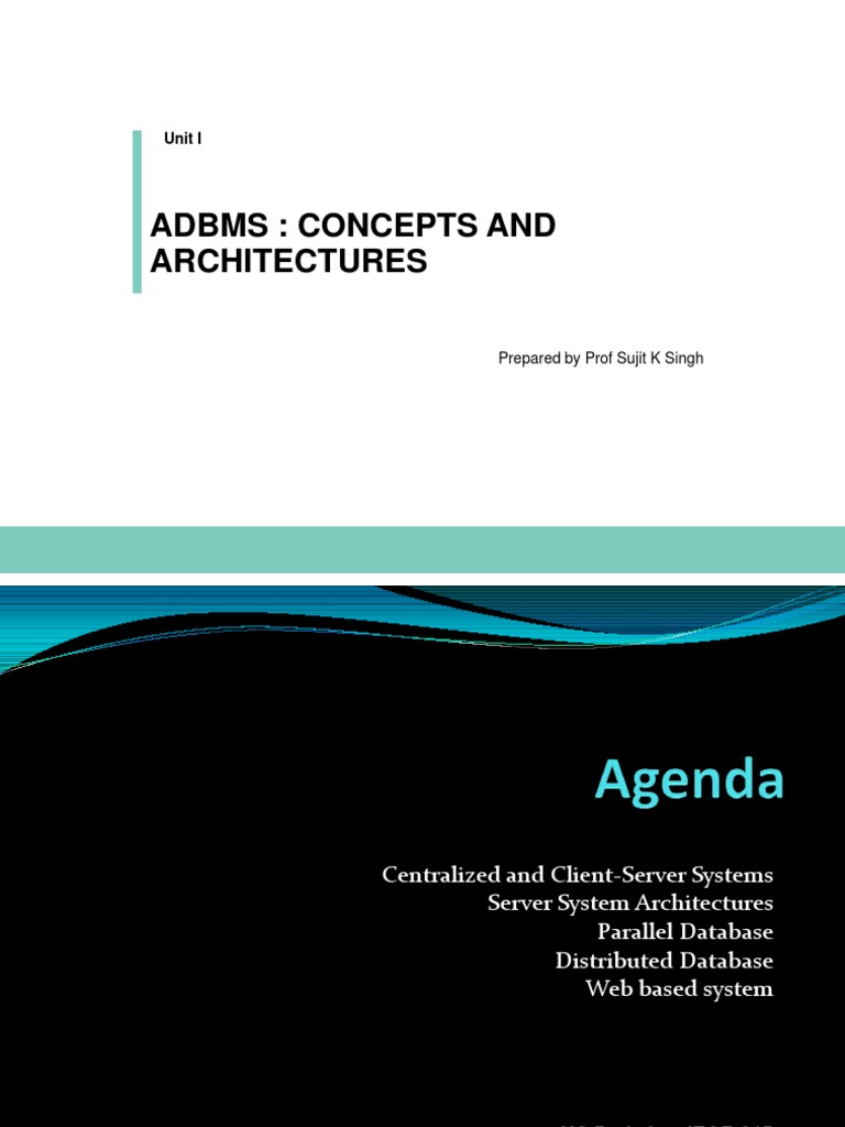 Adbms: Concepts and Architectures: Unit I | PDF | Cloud Computing | Client–Server Model