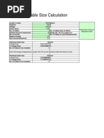 MV Cable Sizing Calculation Excel | PDF