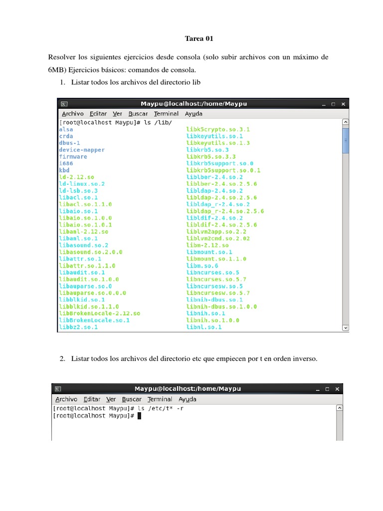 Ejercicios de Centos Desde Linea de Comandos | PDF | Sistema de ...