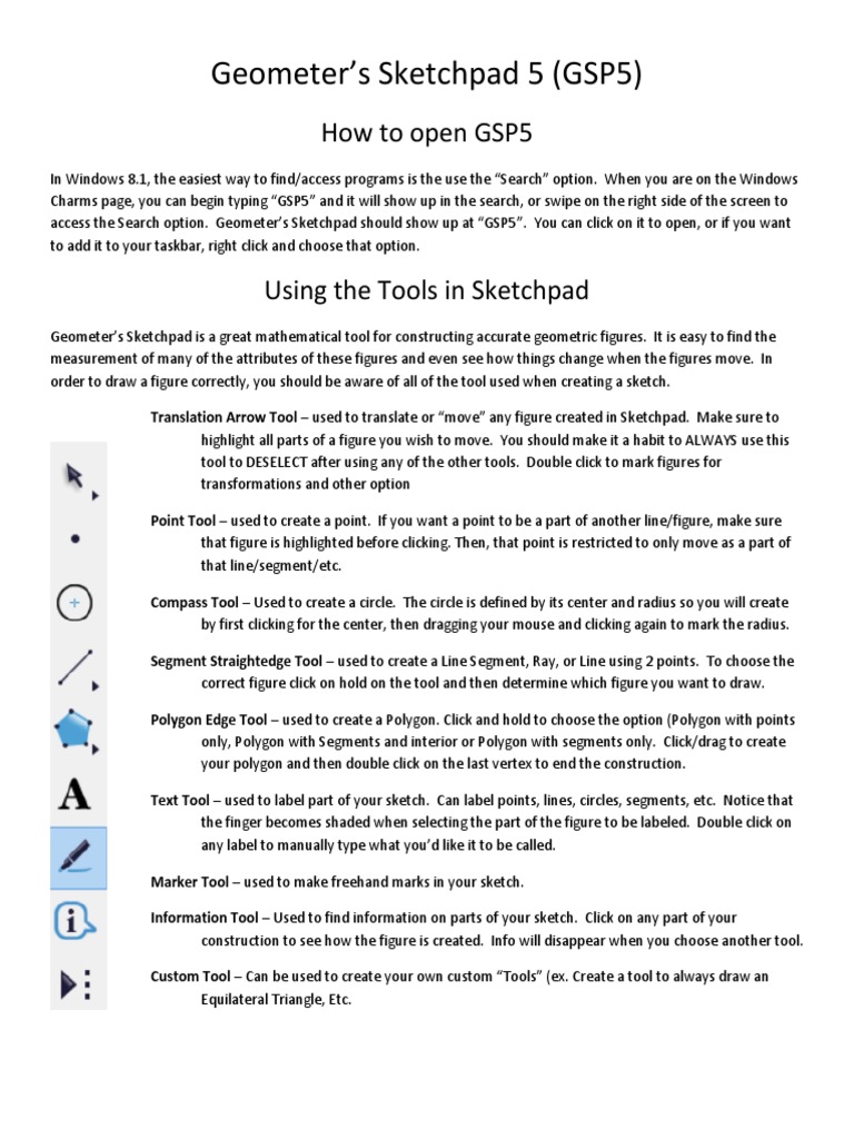 gsp5 Tools Menus and How-To List | PDF | Triangle | Perpendicular