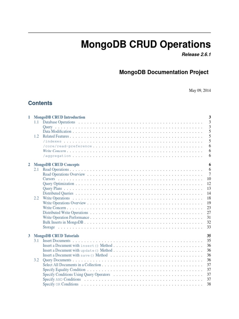 MongoDB Basics | PDF | Mongo Db | Database Index MongoDB Basics | PDF | Mongo Db | Database Index