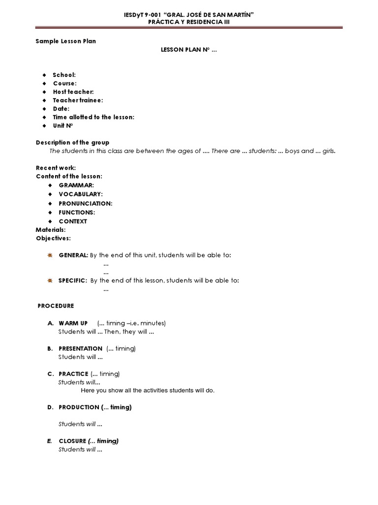 Lesson Plan - Wild Animals | PDF