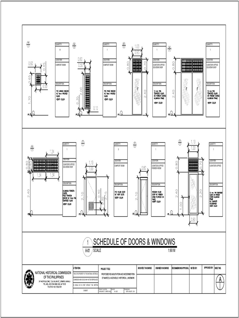 Schedule of Doors & Windows Layout | PDF