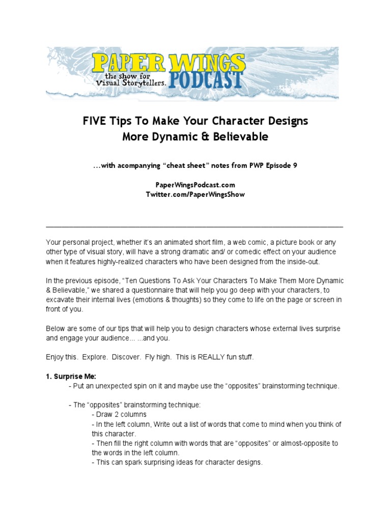 FIVE Tips To Make Your Character Designs More Dynamic & Believable ...