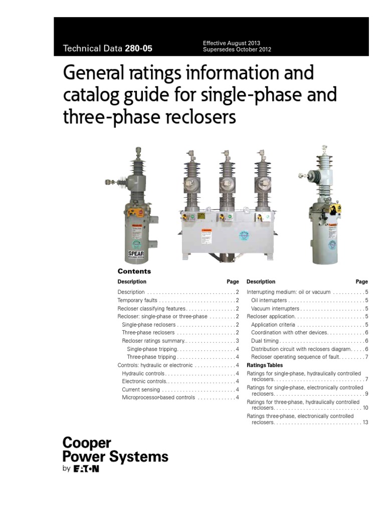 General Ratings Information and Catalog Guide For Single-Phase and ...