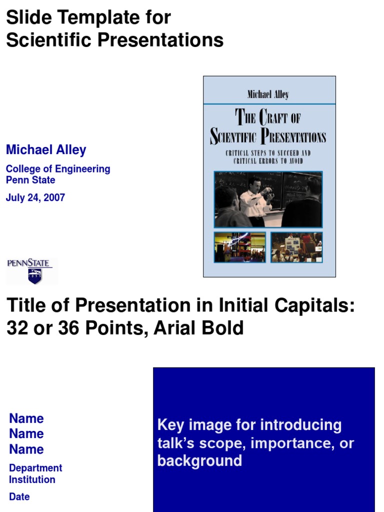 Scientific Presentation Guide | PDF | Applied And Interdisciplinary ...