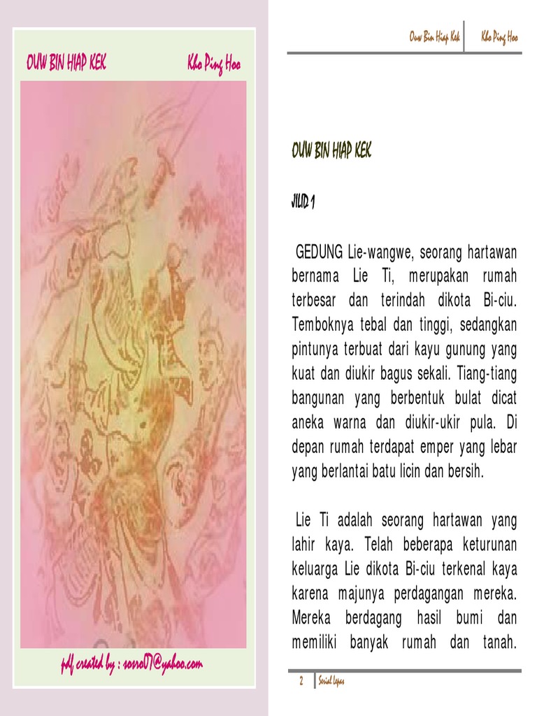 Pendekar Muka Buruk | PDF | Fiksi Misteri, Thriller, & Kejahatan