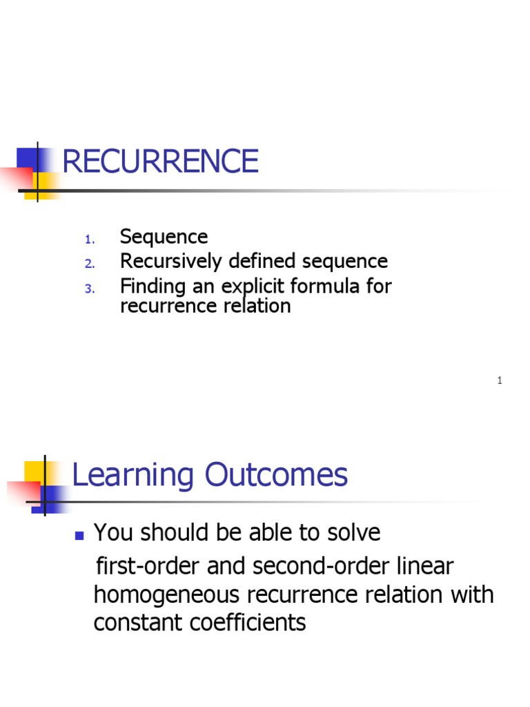 Discrete Structure Chapter 6 Recurrence Relation Pdf Recurrence Relation Sequence