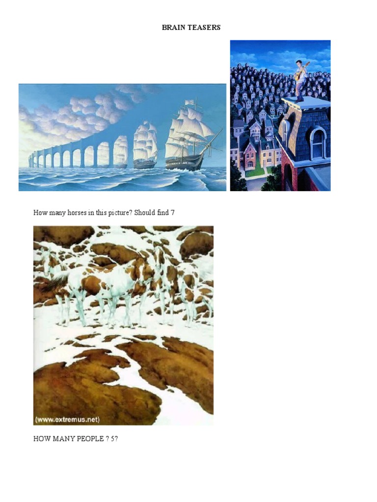 Engaging Brain Teasers and Visual Puzzles | PDF | Poetry