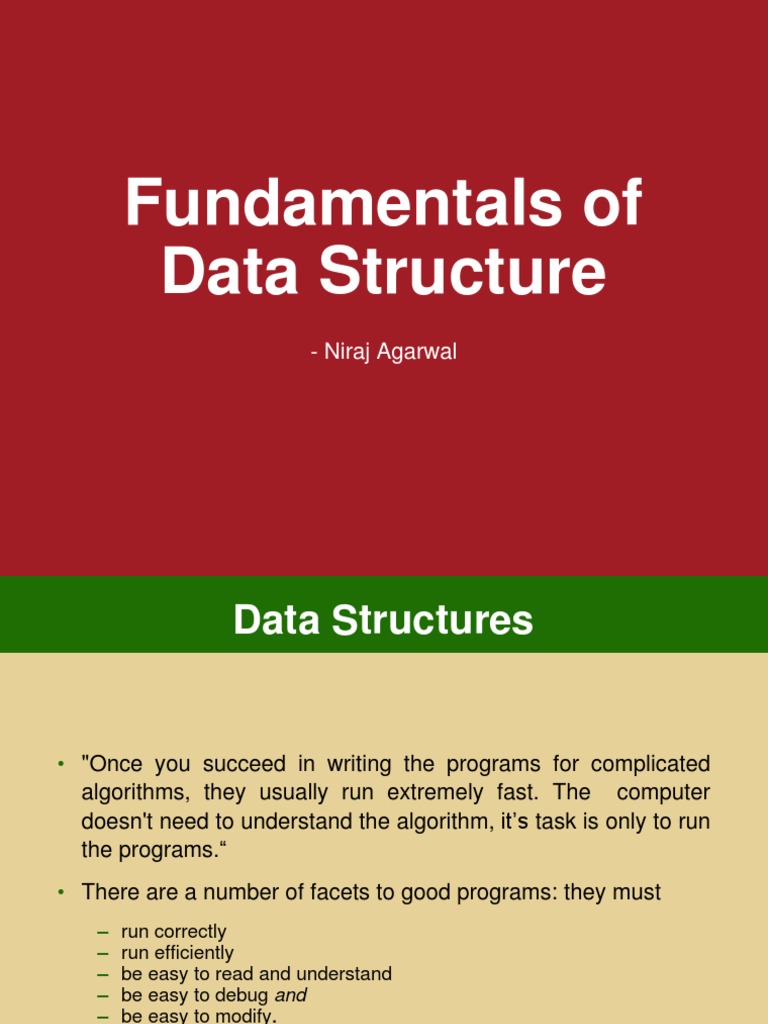 Fundamentals Of Data Structure Niraj Agarwal Pdf Array Data Structure Graph Theory