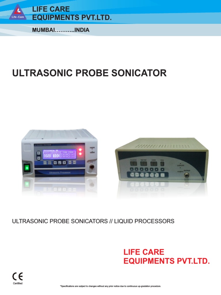 Ultrasonic Probe Sonicator | PDF | Ultrasound | Power Supply