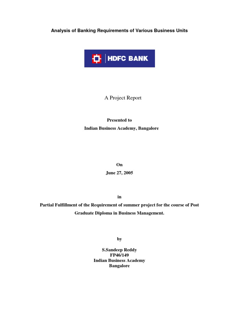 Banking Needs Analysis Report | PDF | Transaction Account | Debit Card