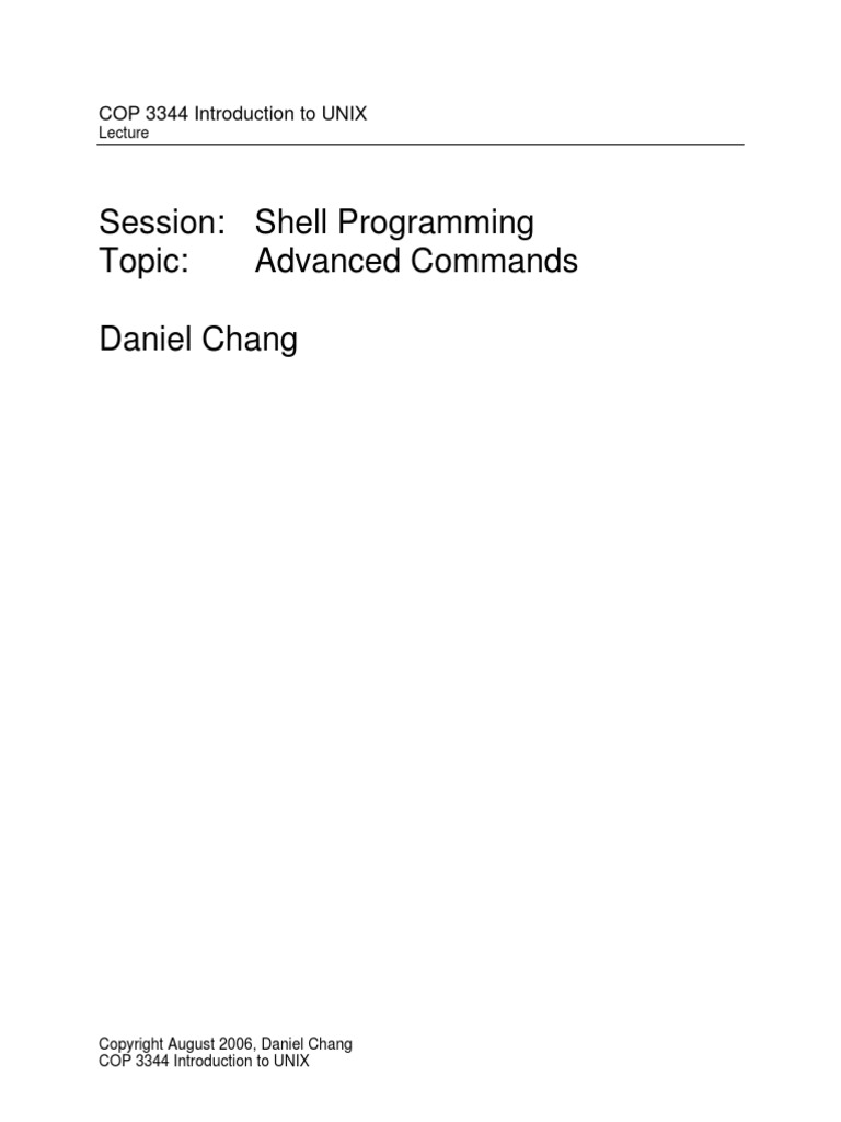 Lecture14 Unix Advanced Commands | PDF | Filename | Regular Expression