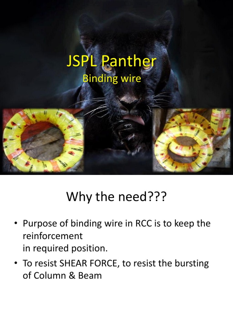 Jindal Panther Binding Wire Benefits | PDF
