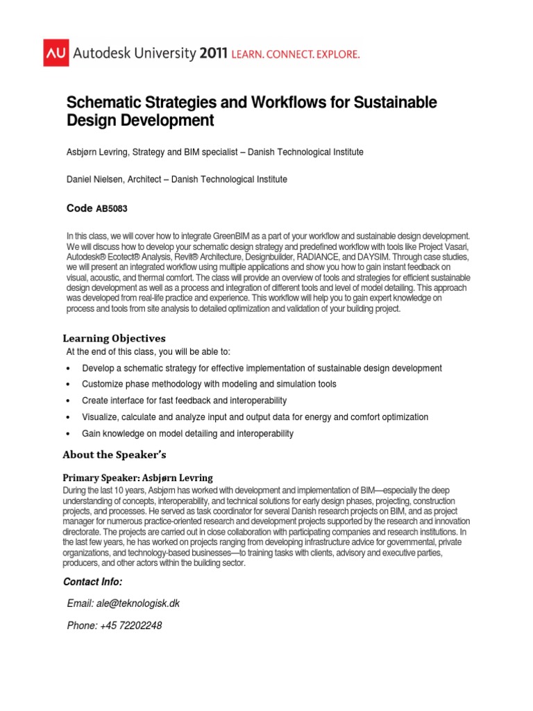 Schematic Strategies and Workflows For Sustainable Design Development ...
