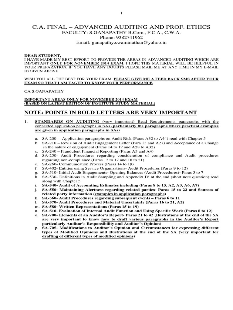 Auditing Important Questions | PDF | Financial Audit | Auditor's Report