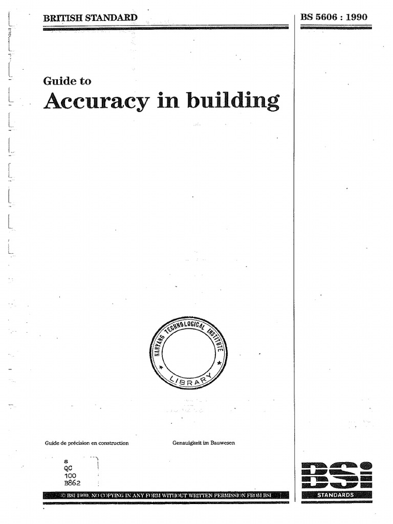 Guide To Accuracy in Building | PDF