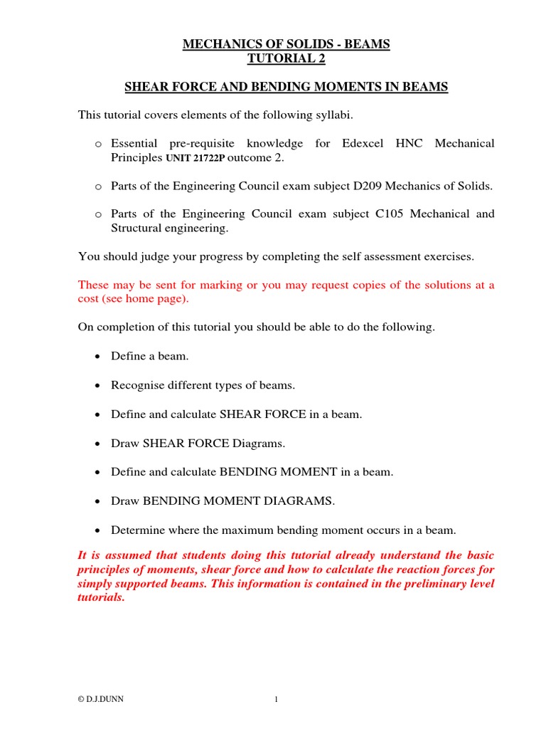 Beam Tutorial 1 | PDF | Bending | Beam (Structure)