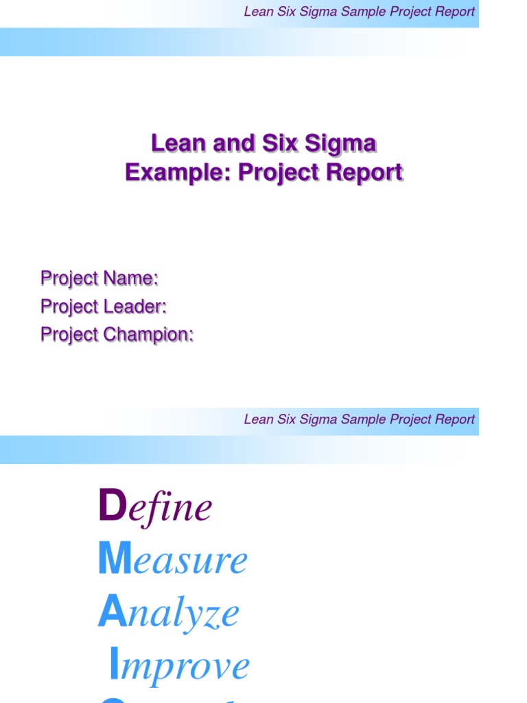 Six Sigma Report Out Template | Download Free PDF | Accounts Payable ...