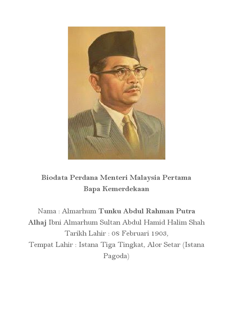 Biodata Perdana Menteri Malaysia | PDF